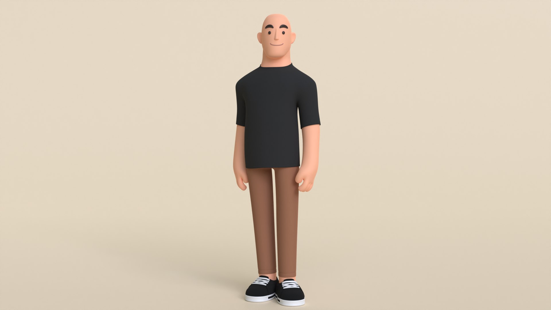 3D Minimal Man Cartoon Character - TurboSquid 1944619