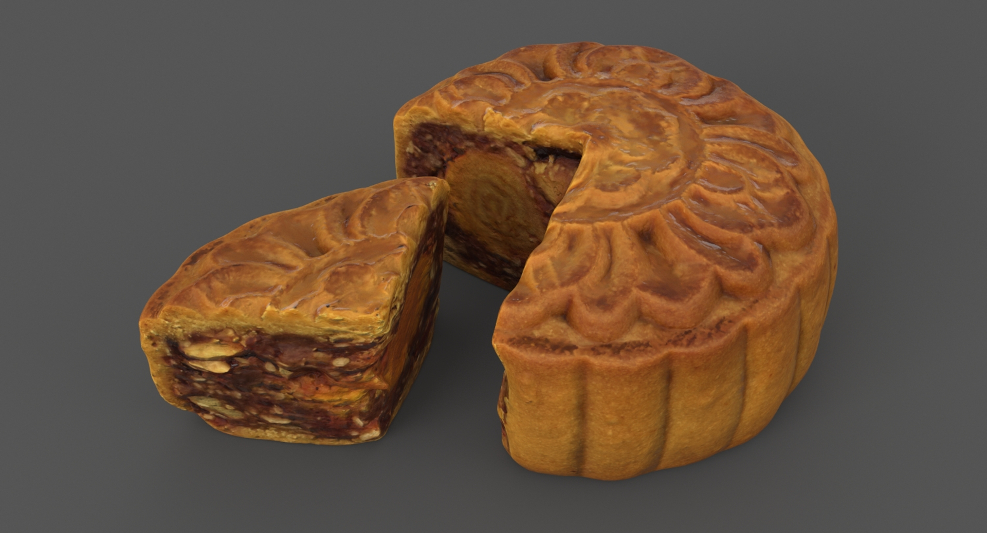 Moon cake 3D - TurboSquid 1331266