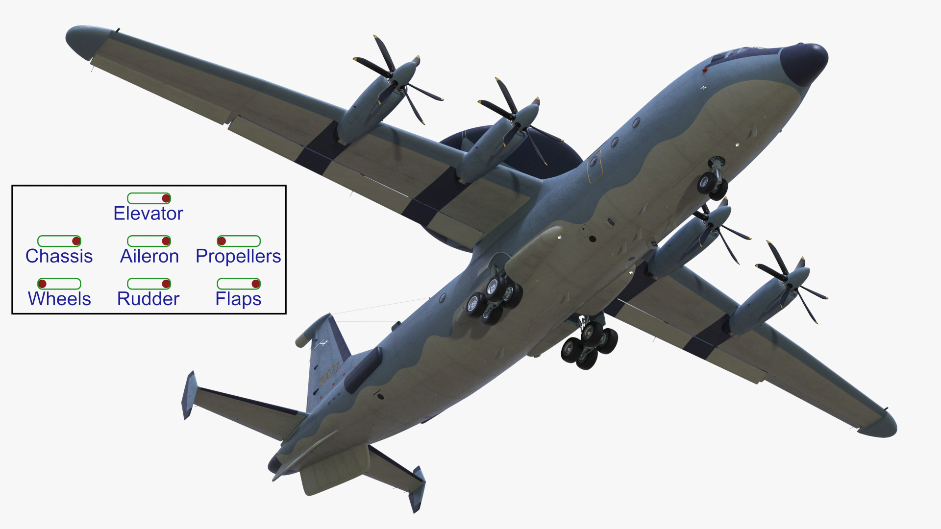 3D Airborne Early Warning And Control Aircraft Rigged - TurboSquid 2302779