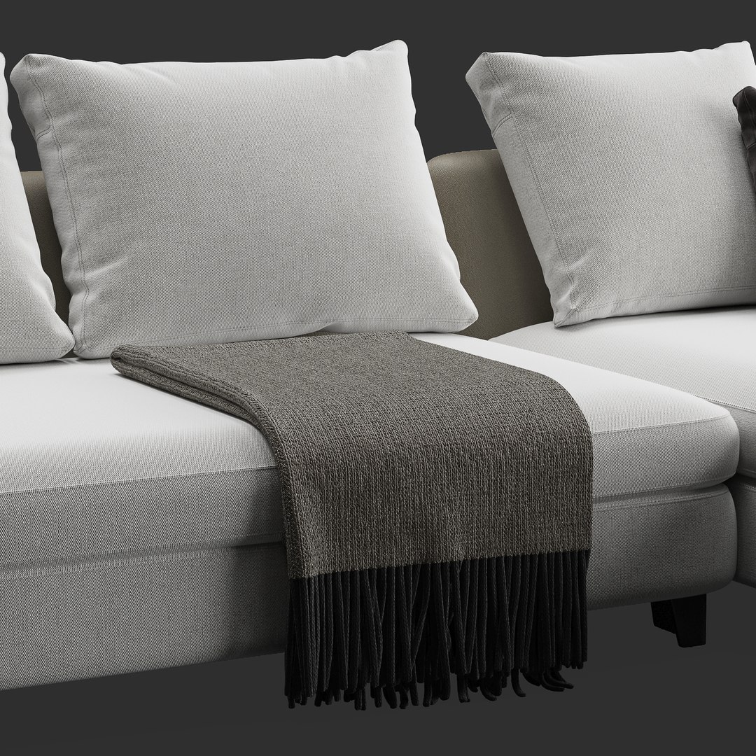 3D Minotti Lawson Corner Sofa - TurboSquid 1781235