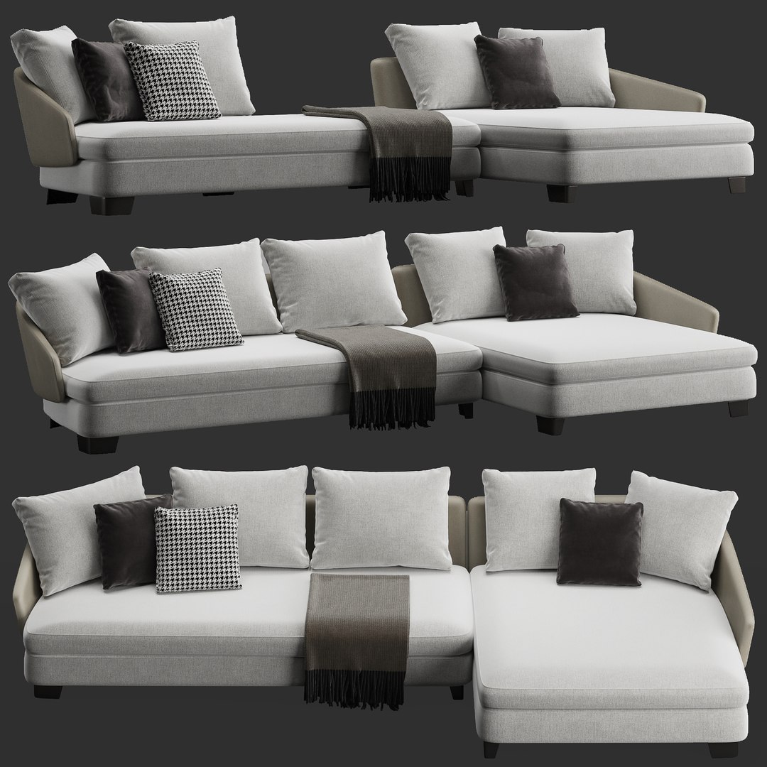 3D Minotti Lawson Corner Sofa - TurboSquid 1781235