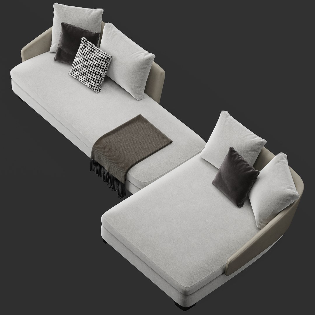 3D Minotti Lawson Corner Sofa - TurboSquid 1781235