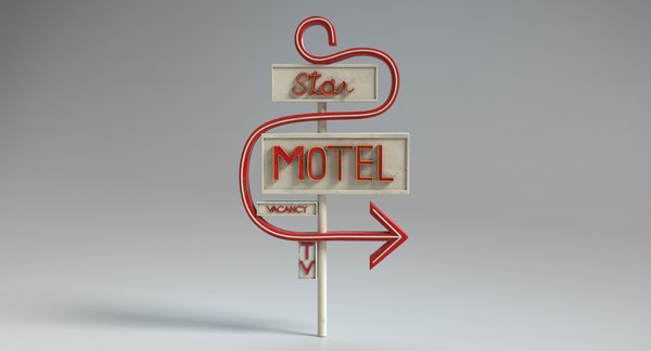 Motel sign 3D model - TurboSquid 1364919