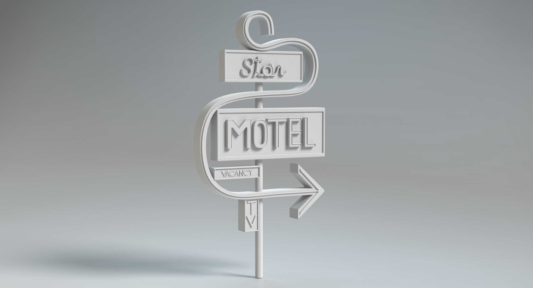 Motel sign 3D model - TurboSquid 1364919