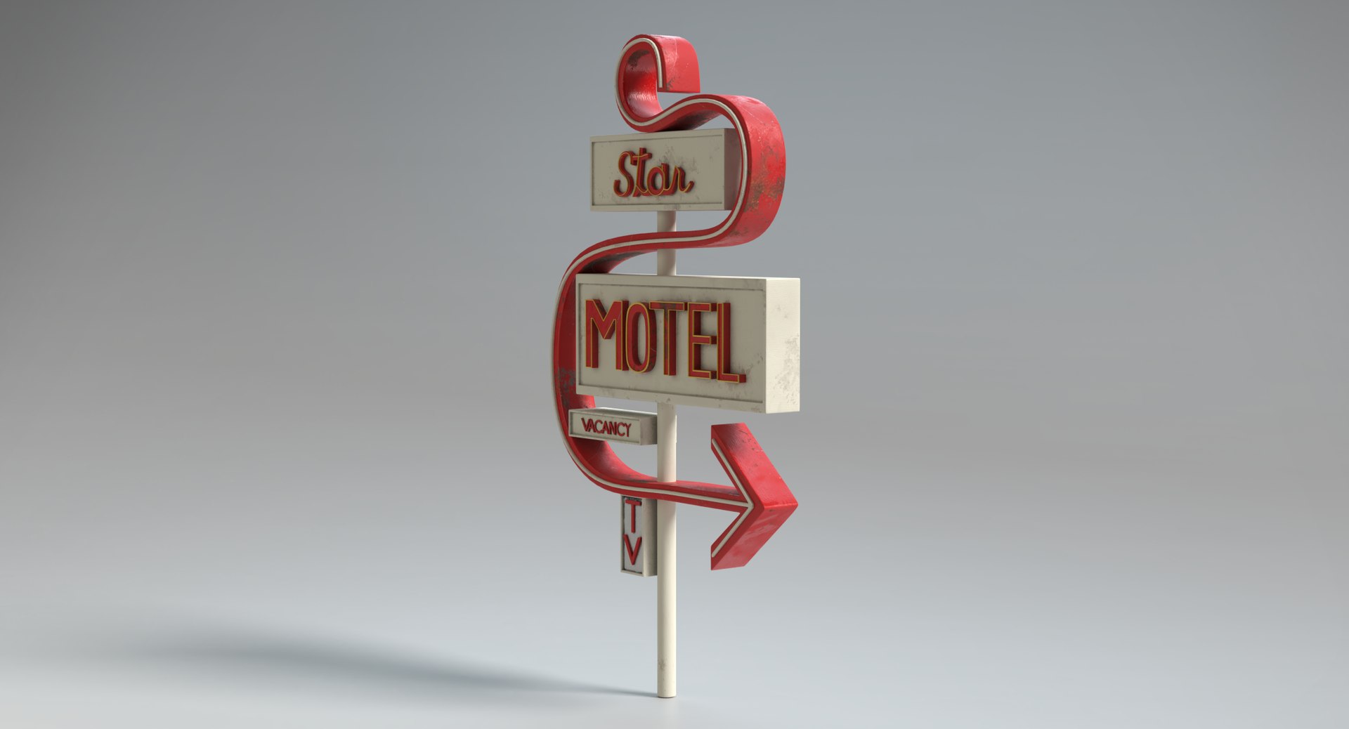 Motel Sign 3D Model - TurboSquid 1364919