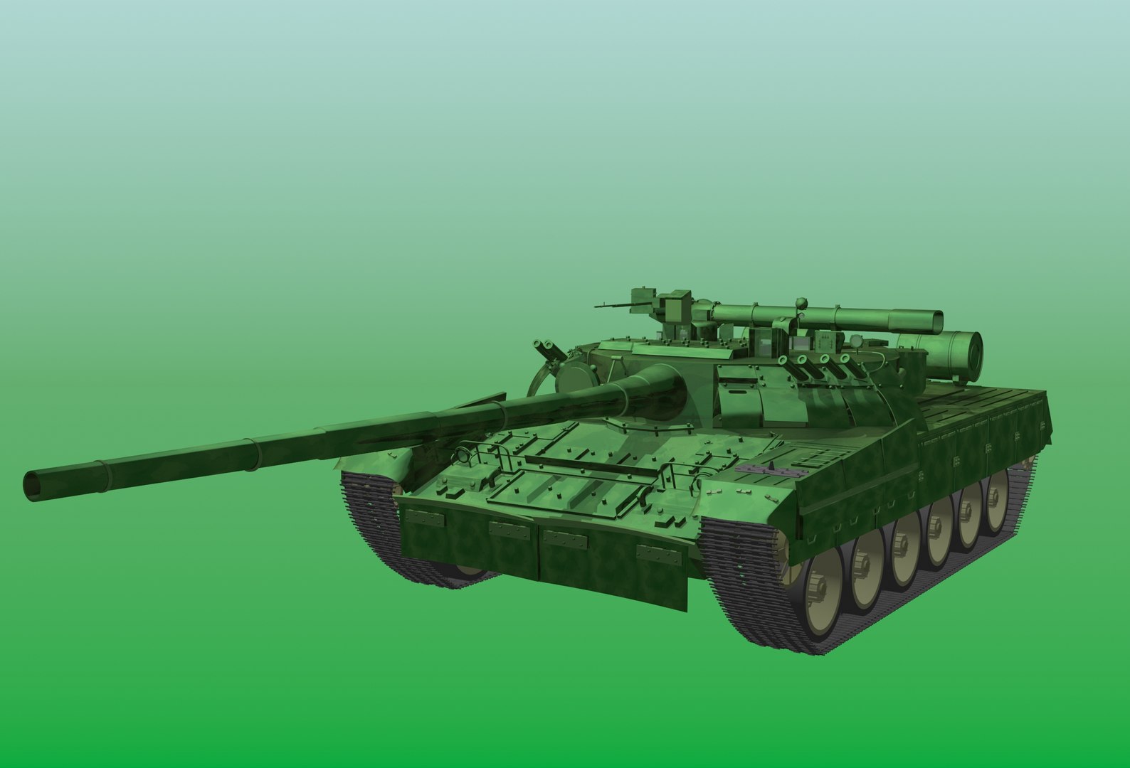 tank t-80ud 3d model