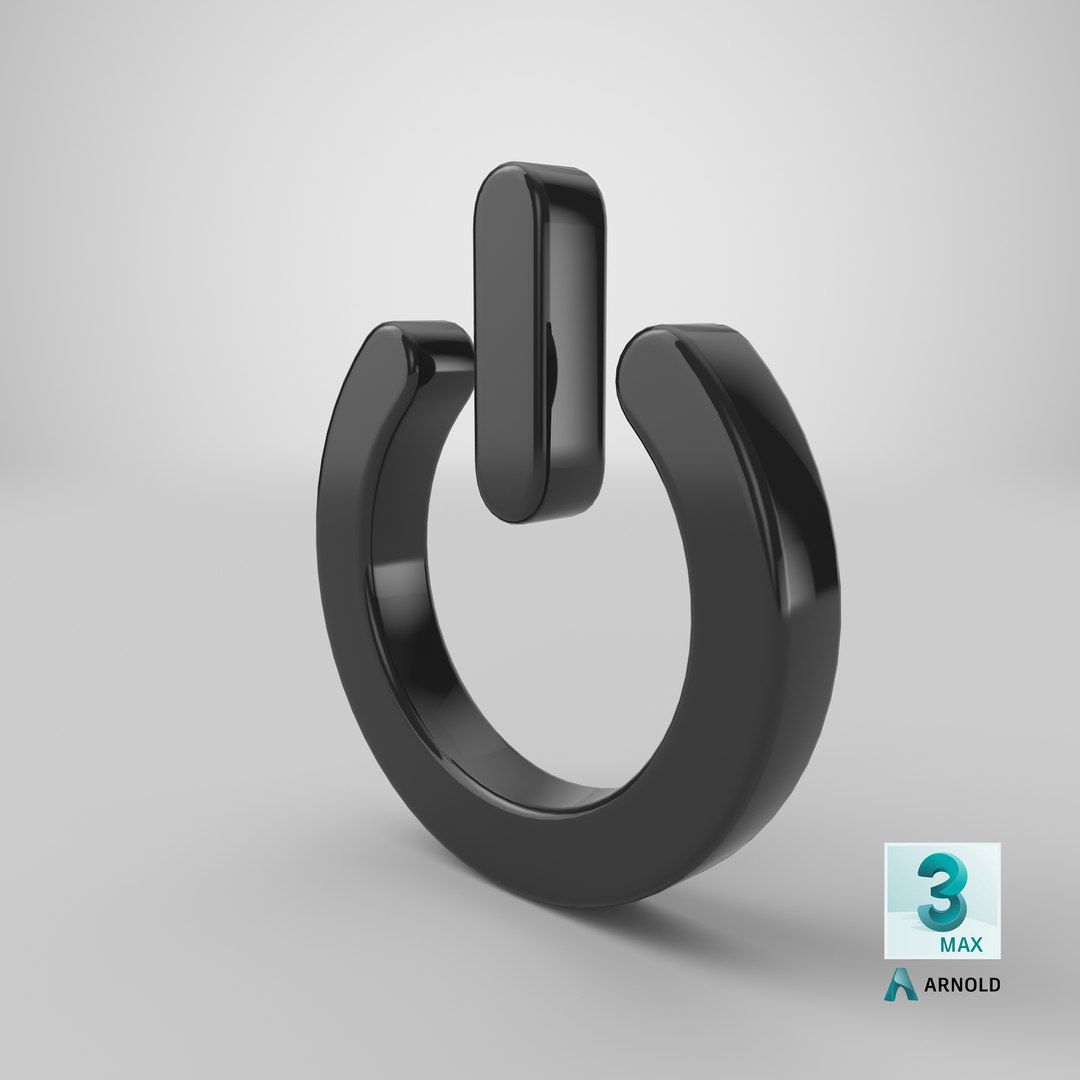 Power icon 3D model - TurboSquid 1578046