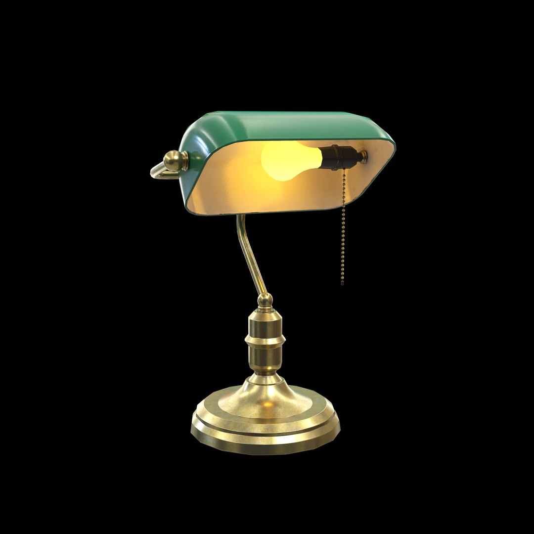 Banker Lamp 3D model - TurboSquid 2096293