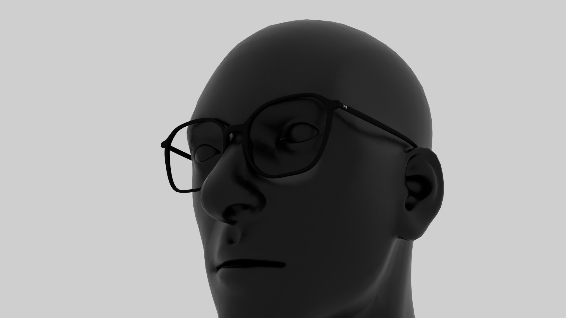 Square Half Frame Glasses 3D Model - TurboSquid 2410394
