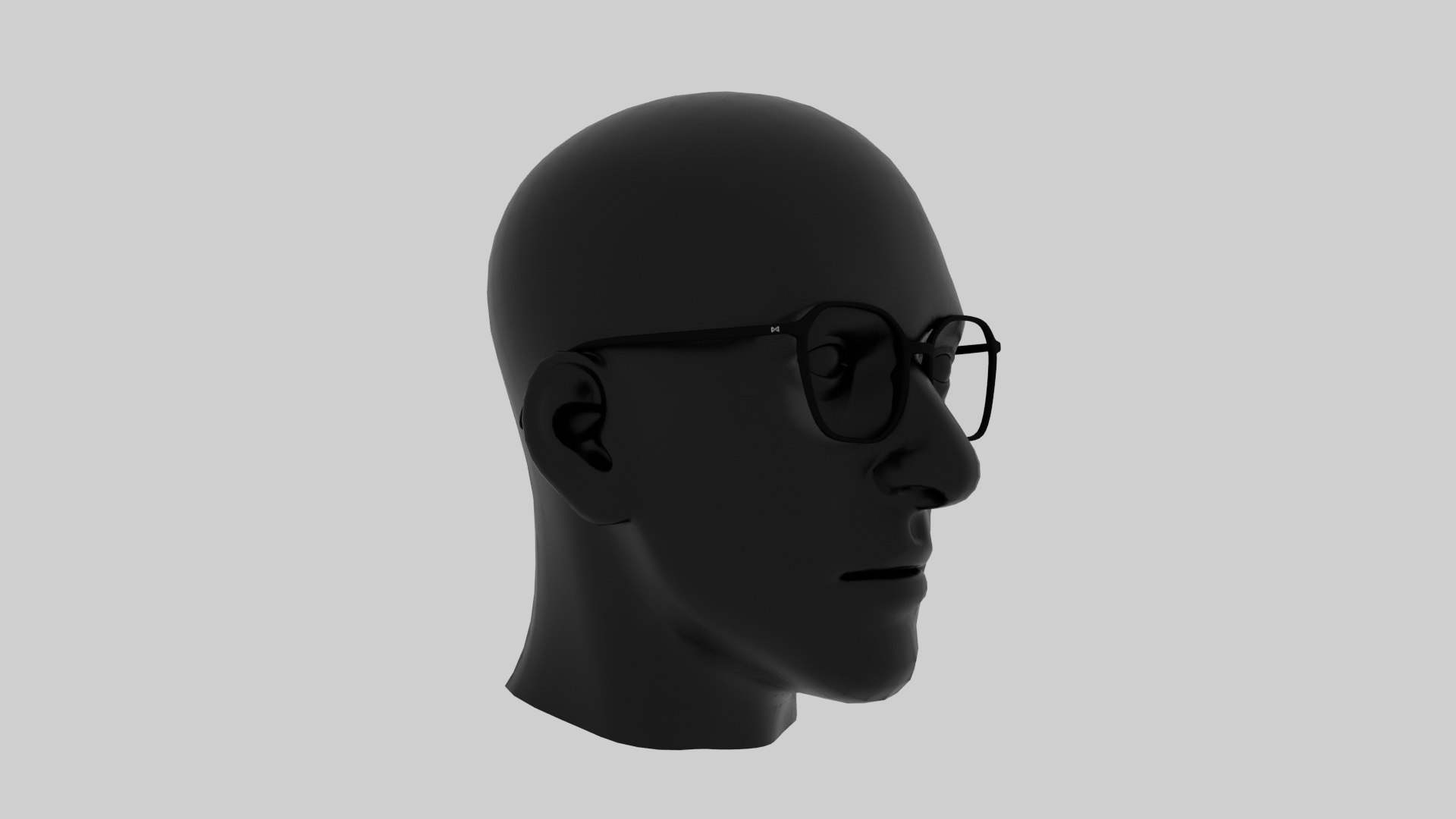 Square Half Frame Glasses 3D Model - TurboSquid 2410394