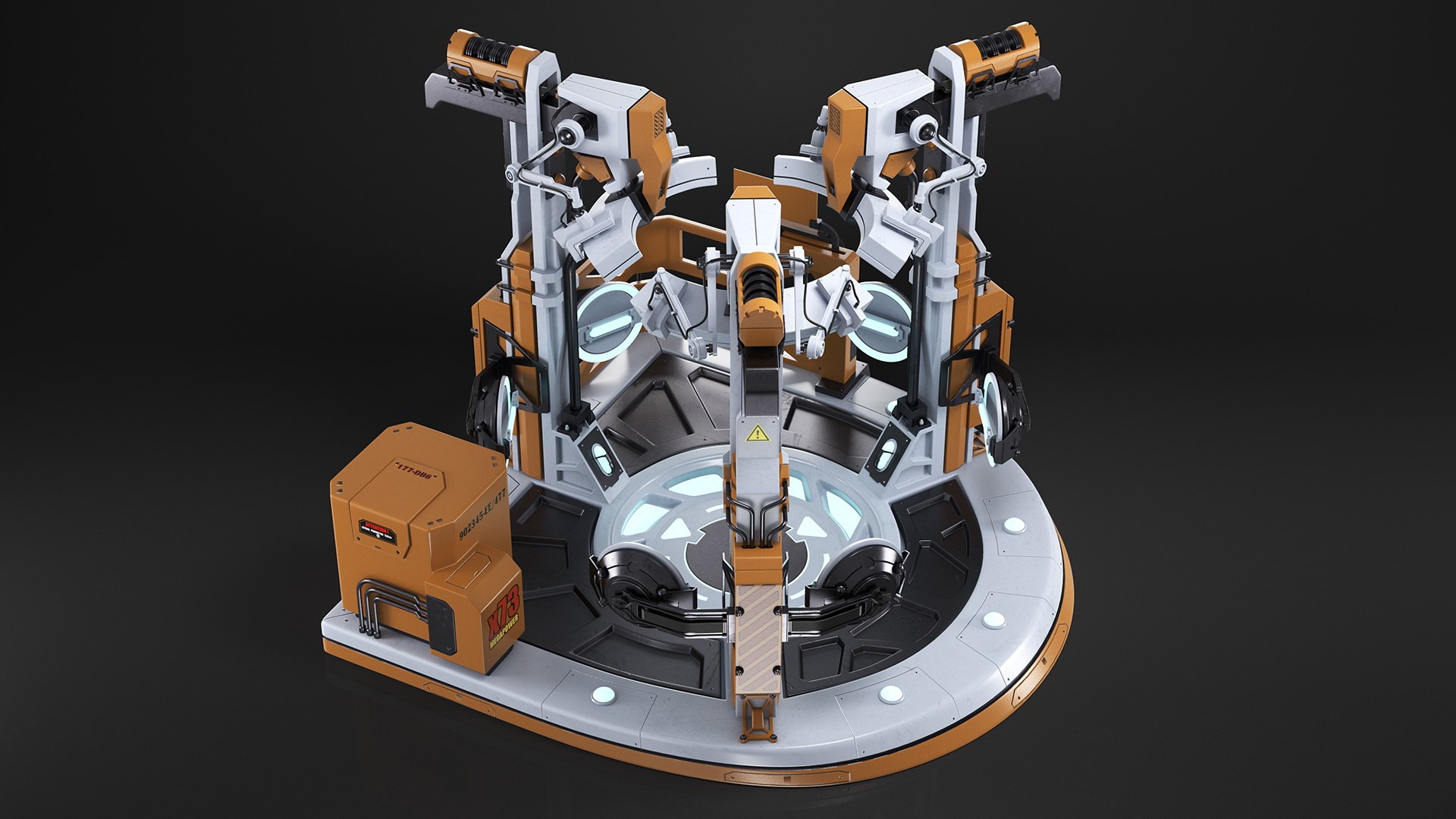 3D sci fi teleportation device - TurboSquid 1634108