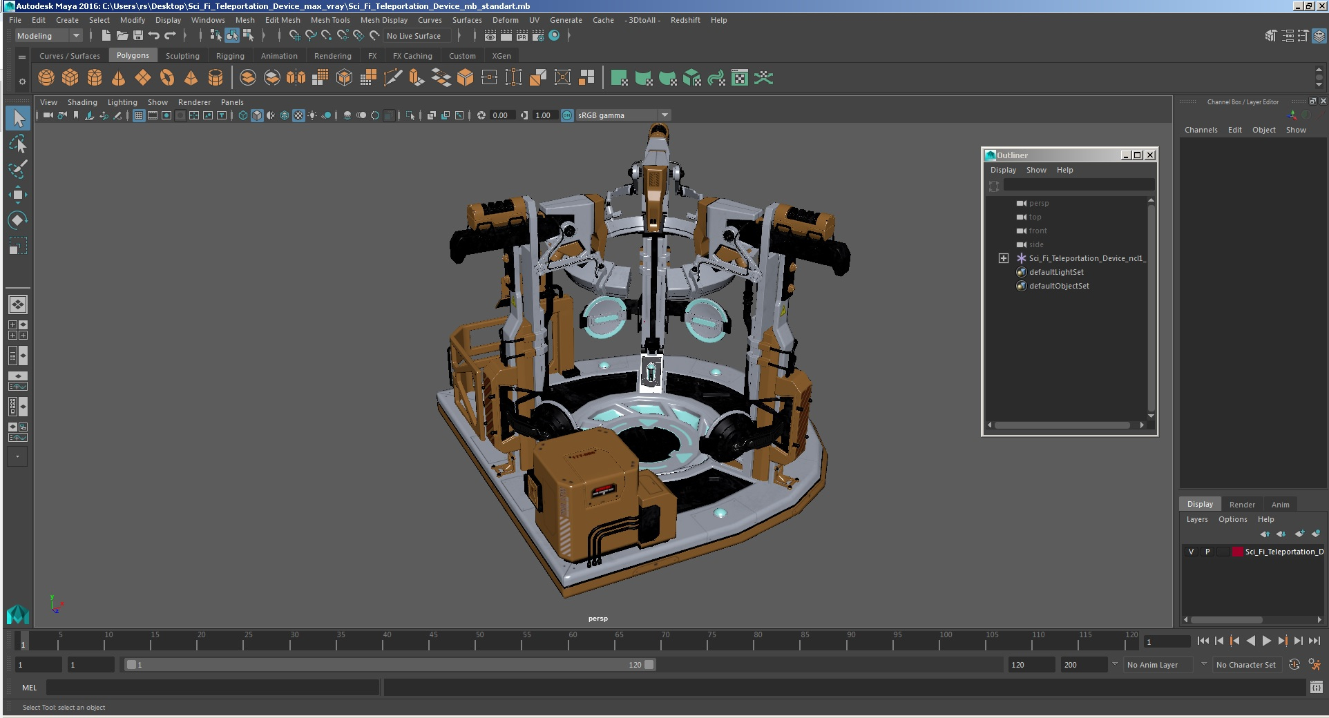 3D sci fi teleportation device - TurboSquid 1634108