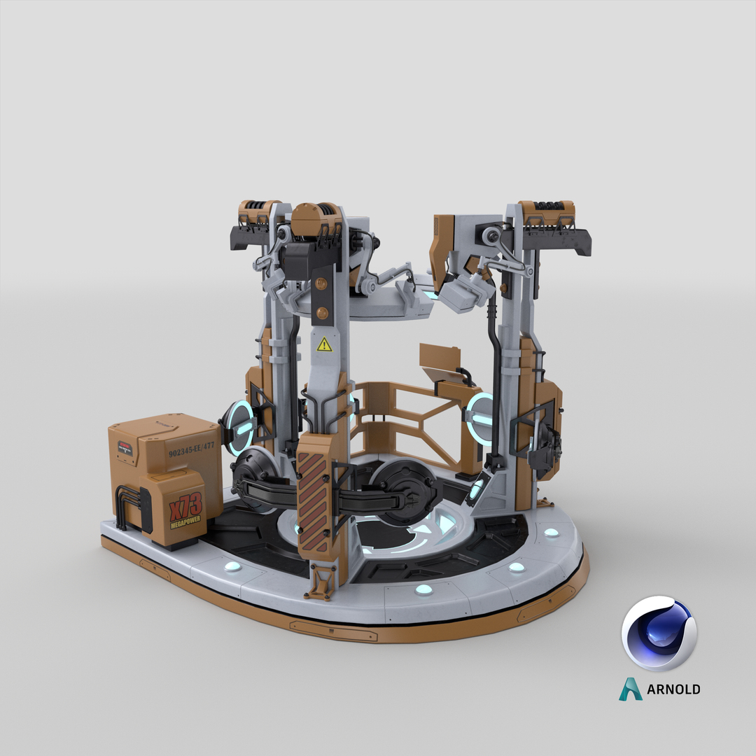 3D sci fi teleportation device - TurboSquid 1634108