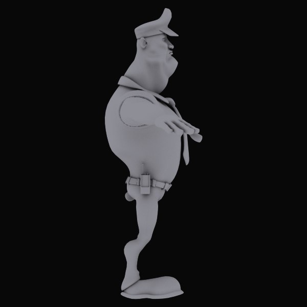 policeman man police 3d model