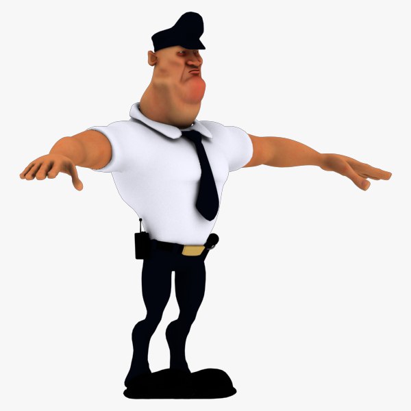 policeman man police 3d model