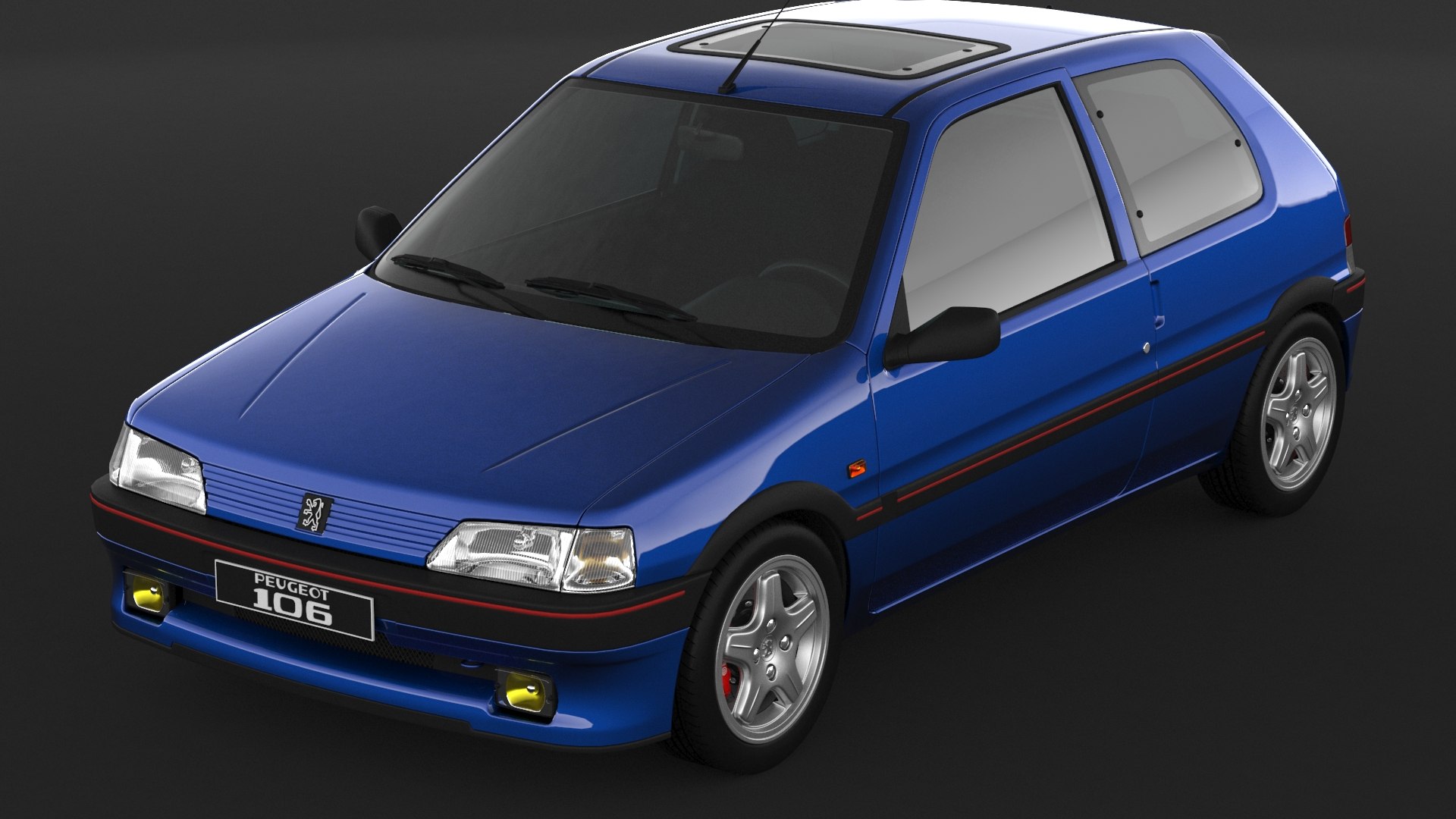 Peugeot 106 XSI 3D Model - TurboSquid 2252678