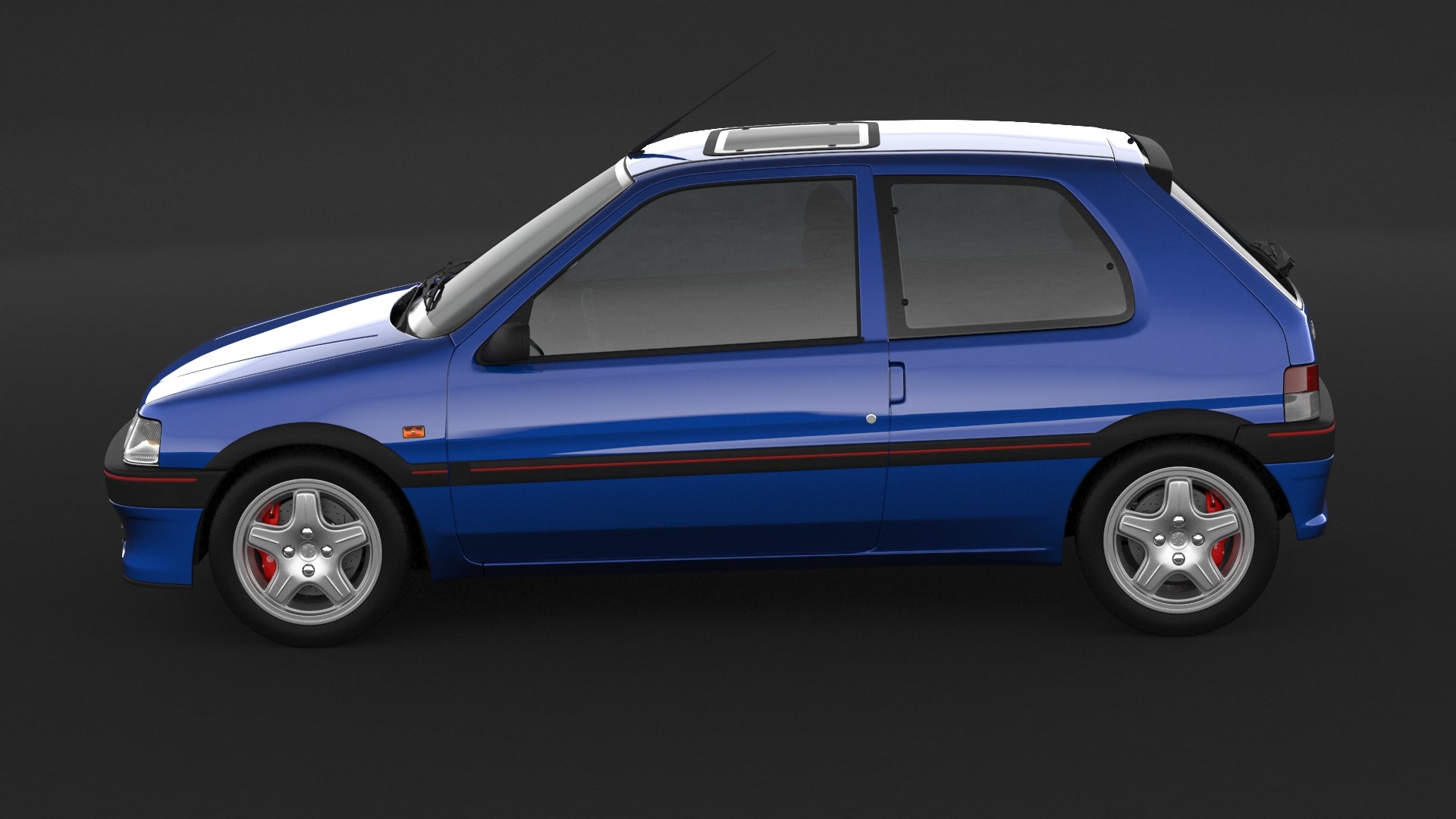 Peugeot 106 XSI 3D Model - TurboSquid 2252678