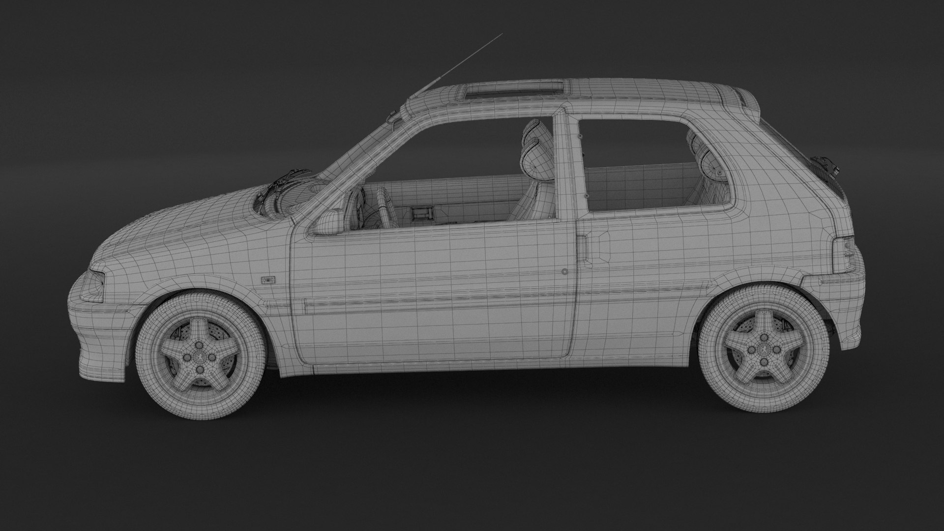 Peugeot 106 XSI 3D Model - TurboSquid 2252678
