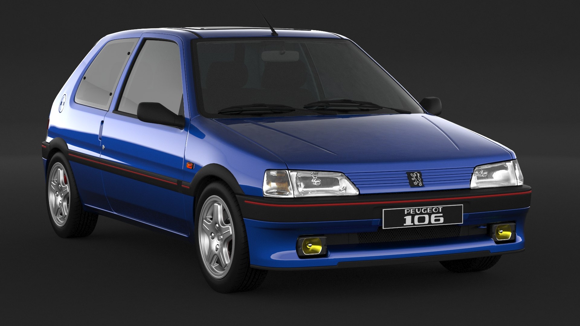 Peugeot 106 XSI 3D Model - TurboSquid 2252678