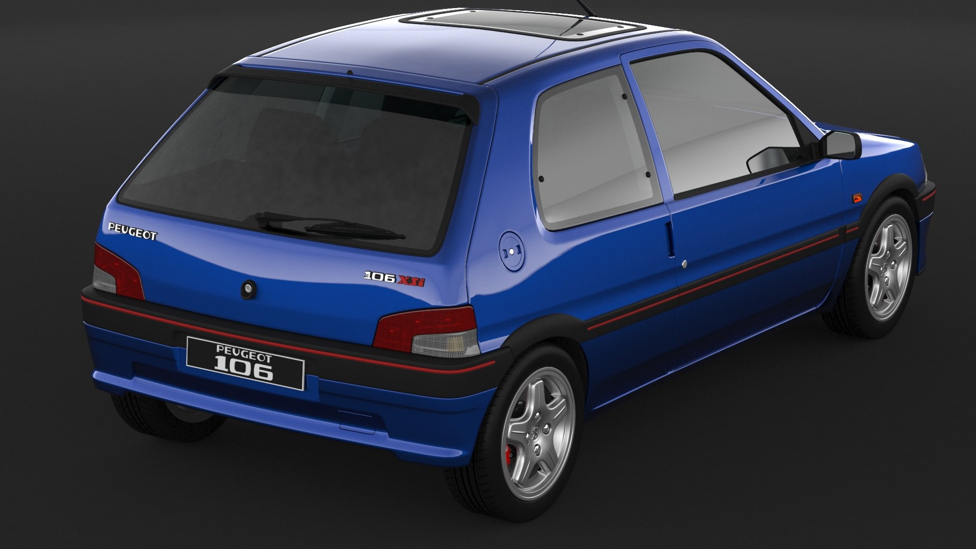 Peugeot 106 XSI 3D Model - TurboSquid 2252678