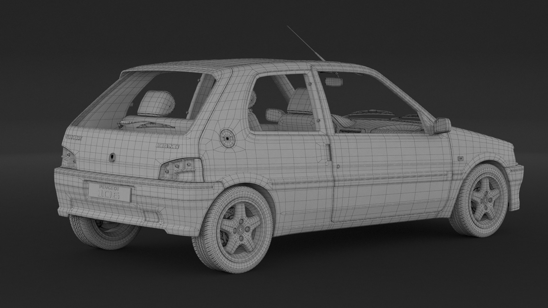 Peugeot 106 XSI 3D Model - TurboSquid 2252678