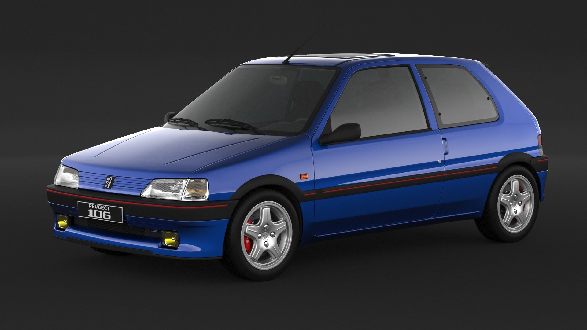 Peugeot 106 XSI 3D Model - TurboSquid 2252678