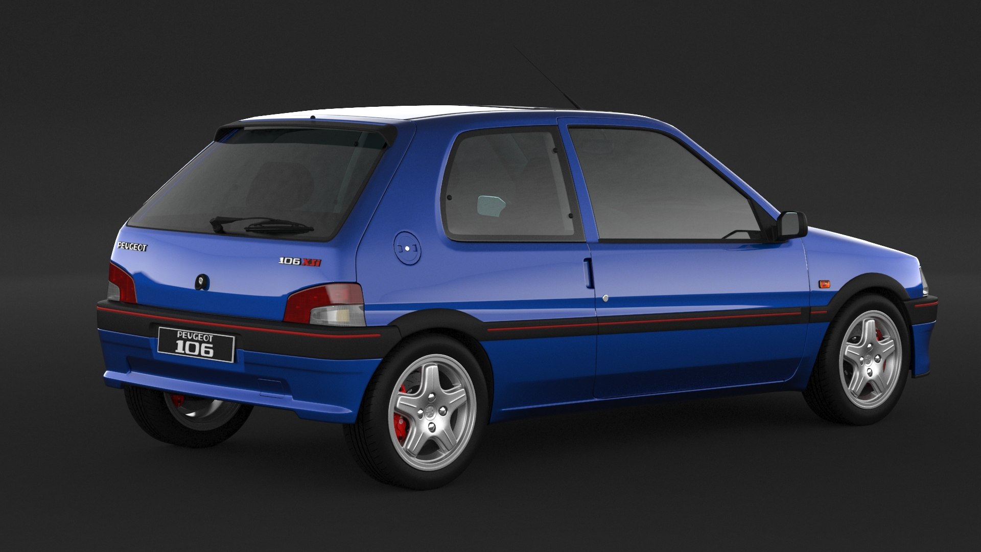 Peugeot 106 XSI 3D Model - TurboSquid 2252678