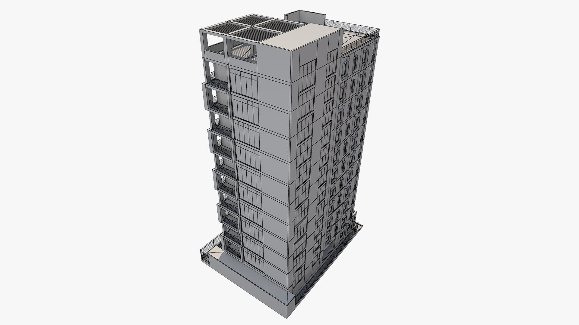 3D Apartment Building 43 Model - TurboSquid 1665411