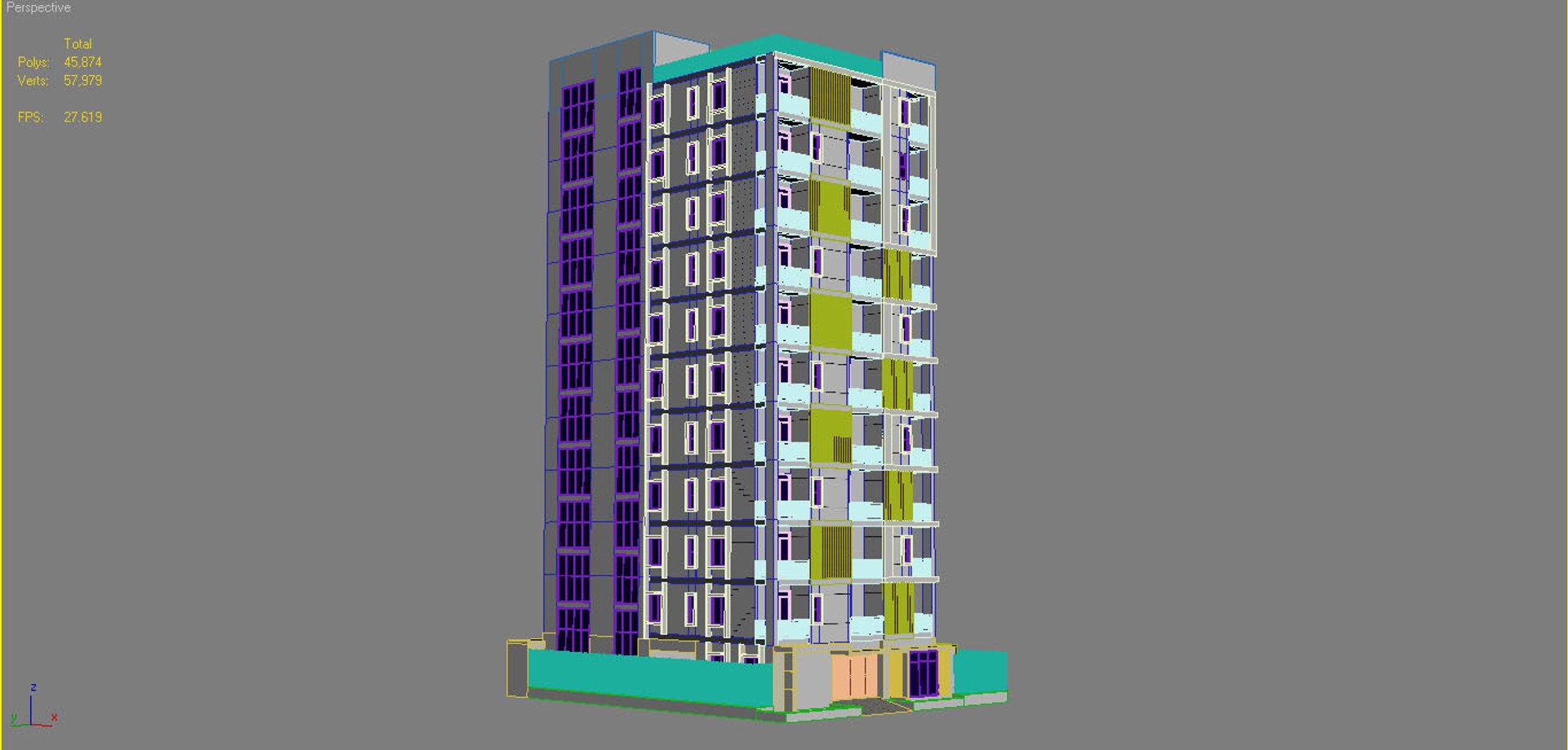 3D Apartment Building 43 Model - TurboSquid 1665411