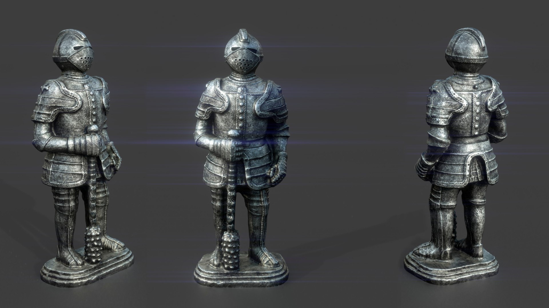 3D Medieval Knight Statue 4 - TurboSquid 1571861