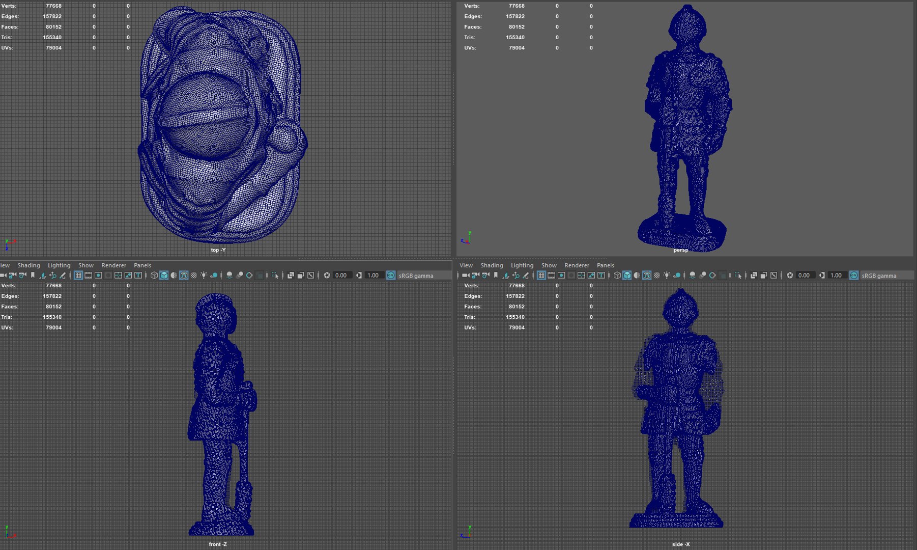 3D Medieval Knight Statue 4 - TurboSquid 1571861
