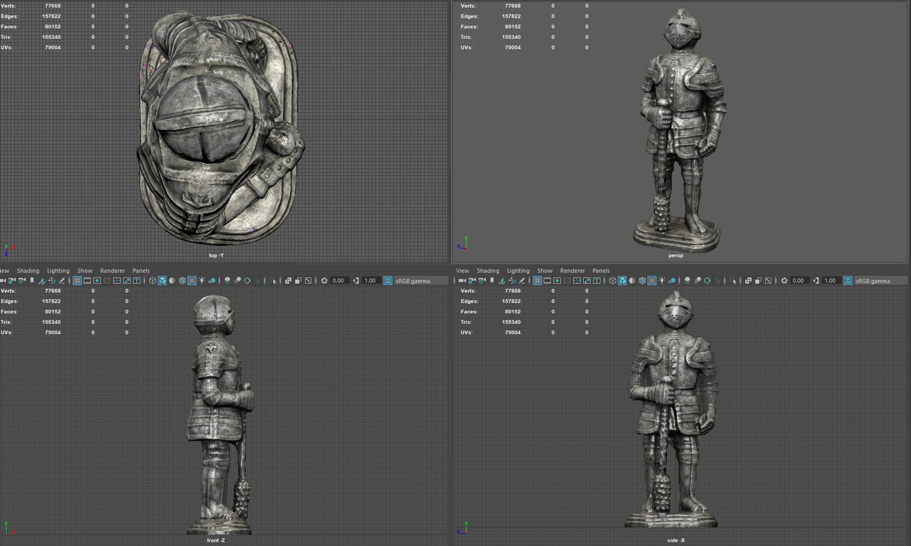 3D Medieval Knight Statue 4 - TurboSquid 1571861