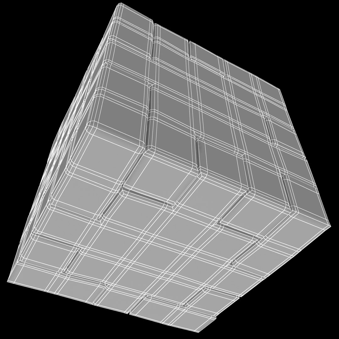 Happy Cube Blue Animation 3d Model