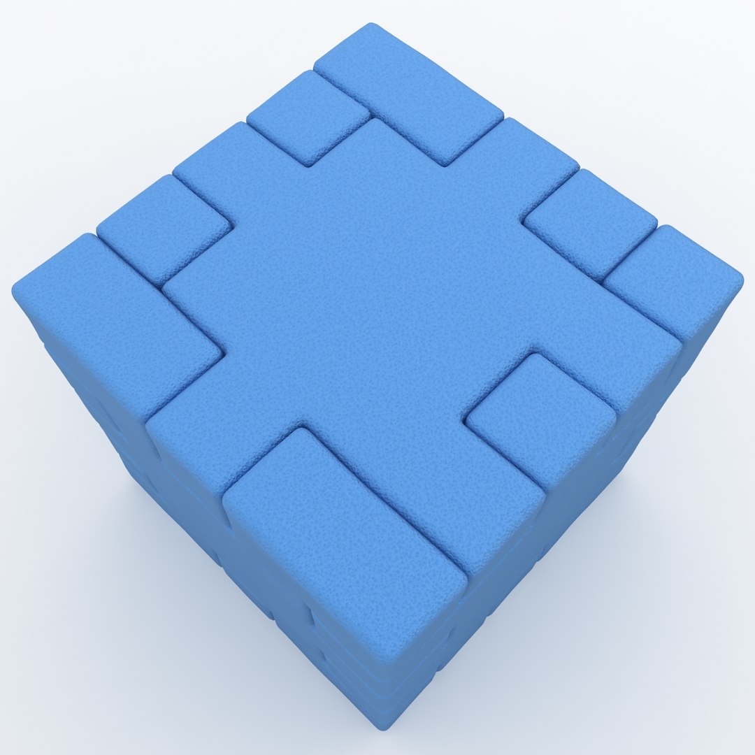 Happy Cube Blue Animation 3d Model