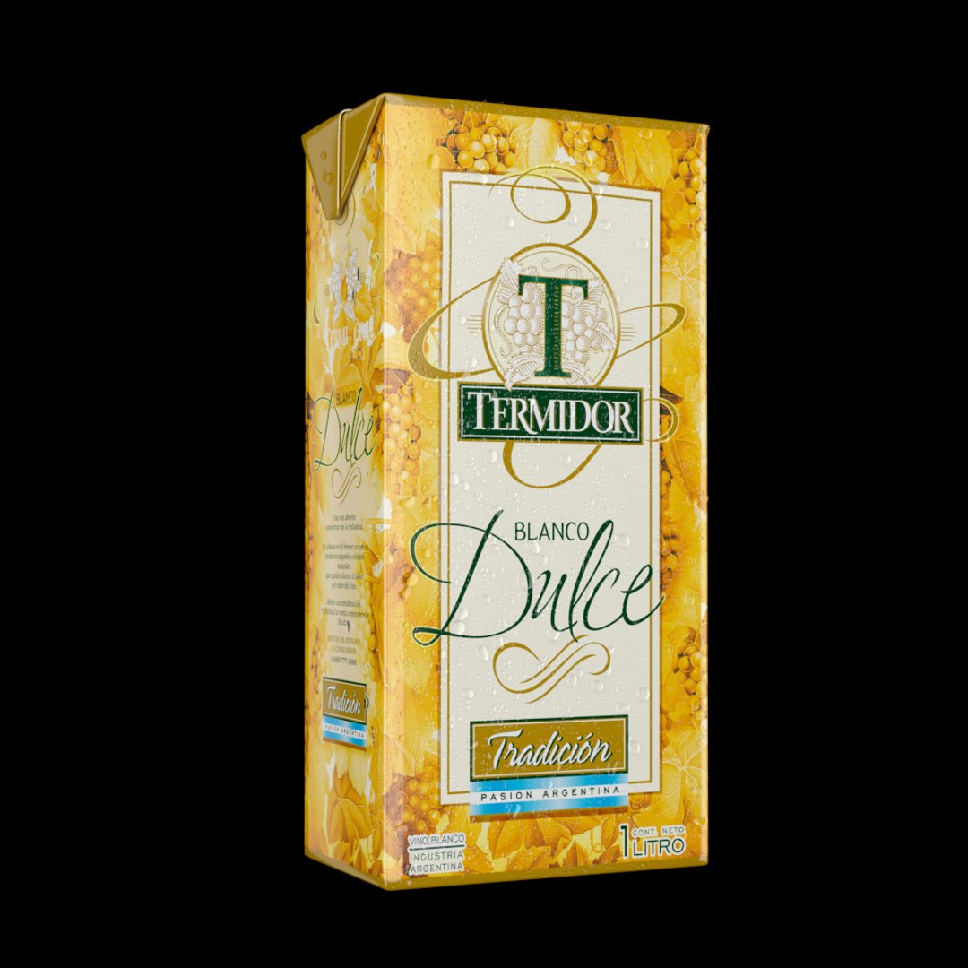 3d model termidor white wine dulce