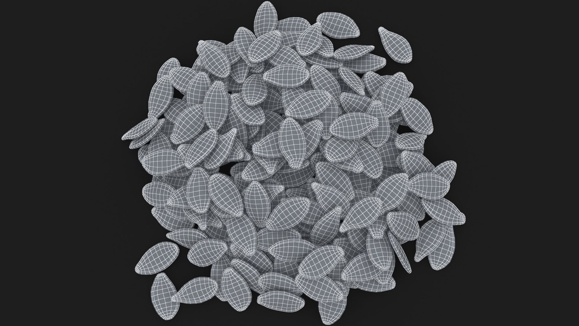 Pumpkin Seeds Pile Collection 3D Model - TurboSquid 2108663