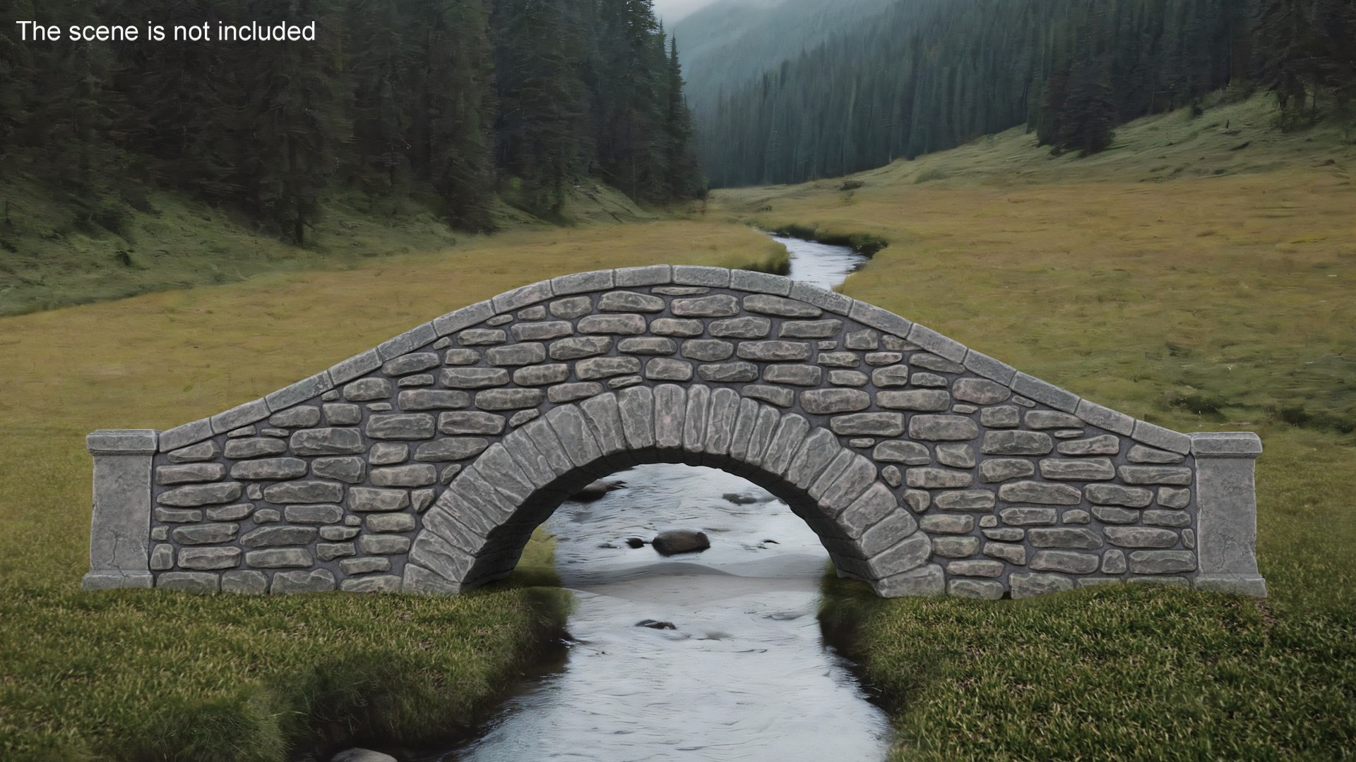 3D Stylized Stone Arch Bridge - TurboSquid 2268755
