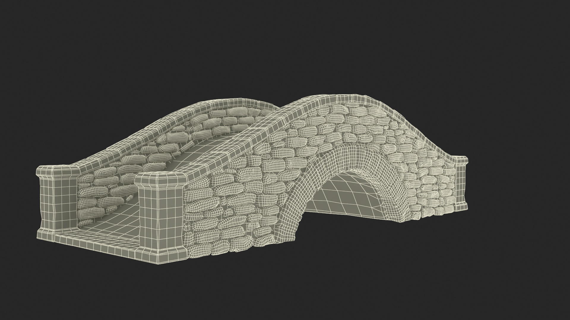 3D Stylized Stone Arch Bridge - TurboSquid 2268755