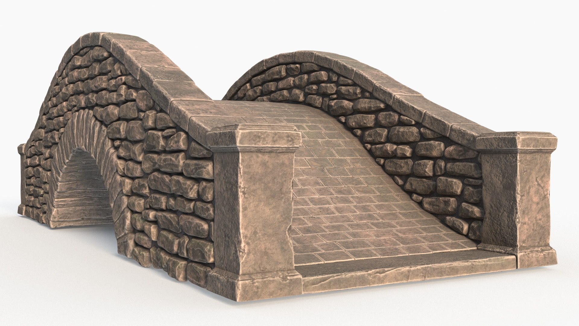 3D Stylized Stone Arch Bridge - TurboSquid 2268755