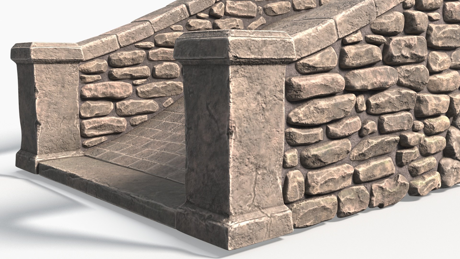 3D Stylized Stone Arch Bridge - TurboSquid 2268755