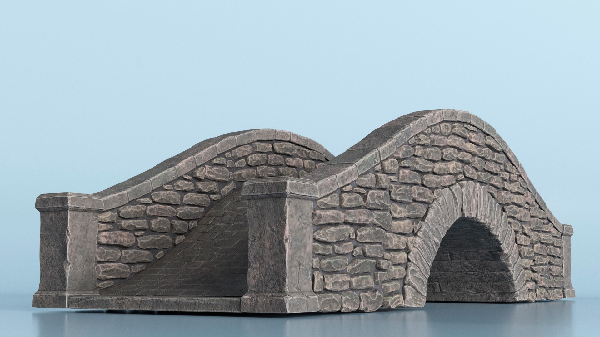 3D Stylized Stone Arch Bridge - TurboSquid 2268755