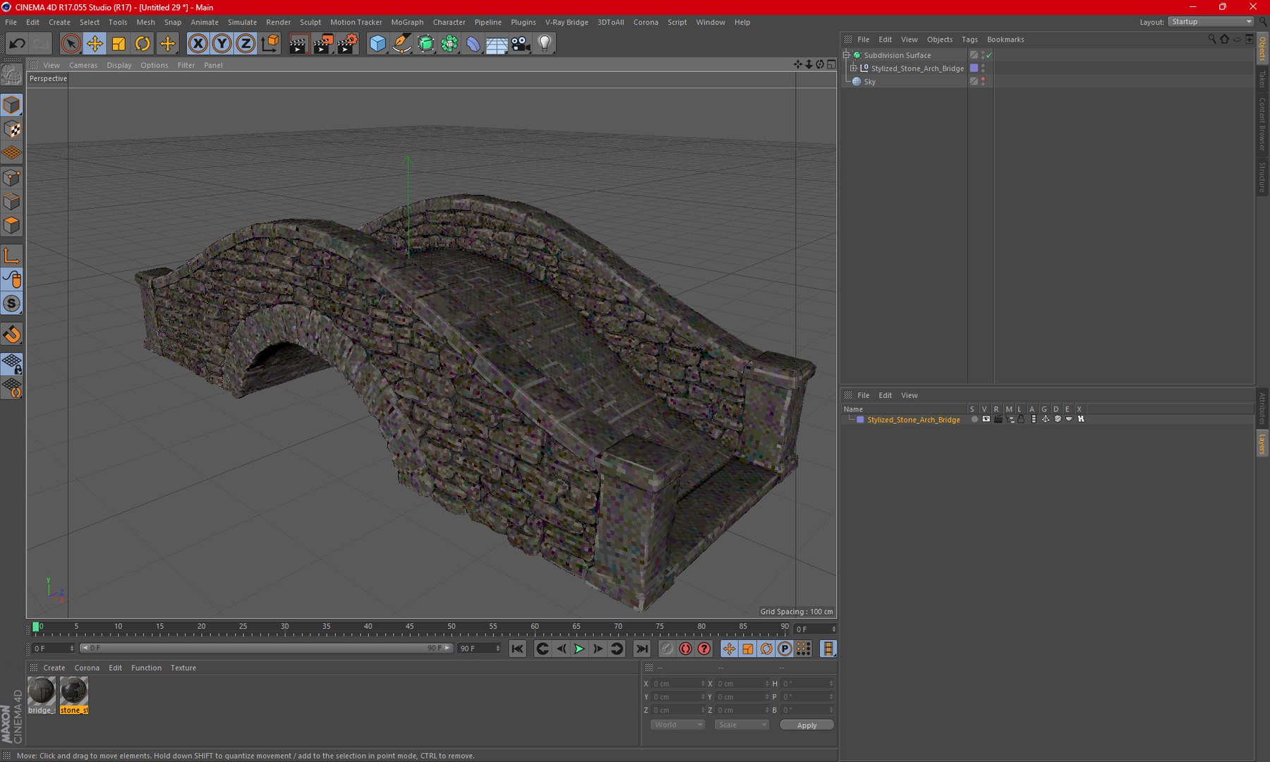 3D Stylized Stone Arch Bridge - TurboSquid 2268755