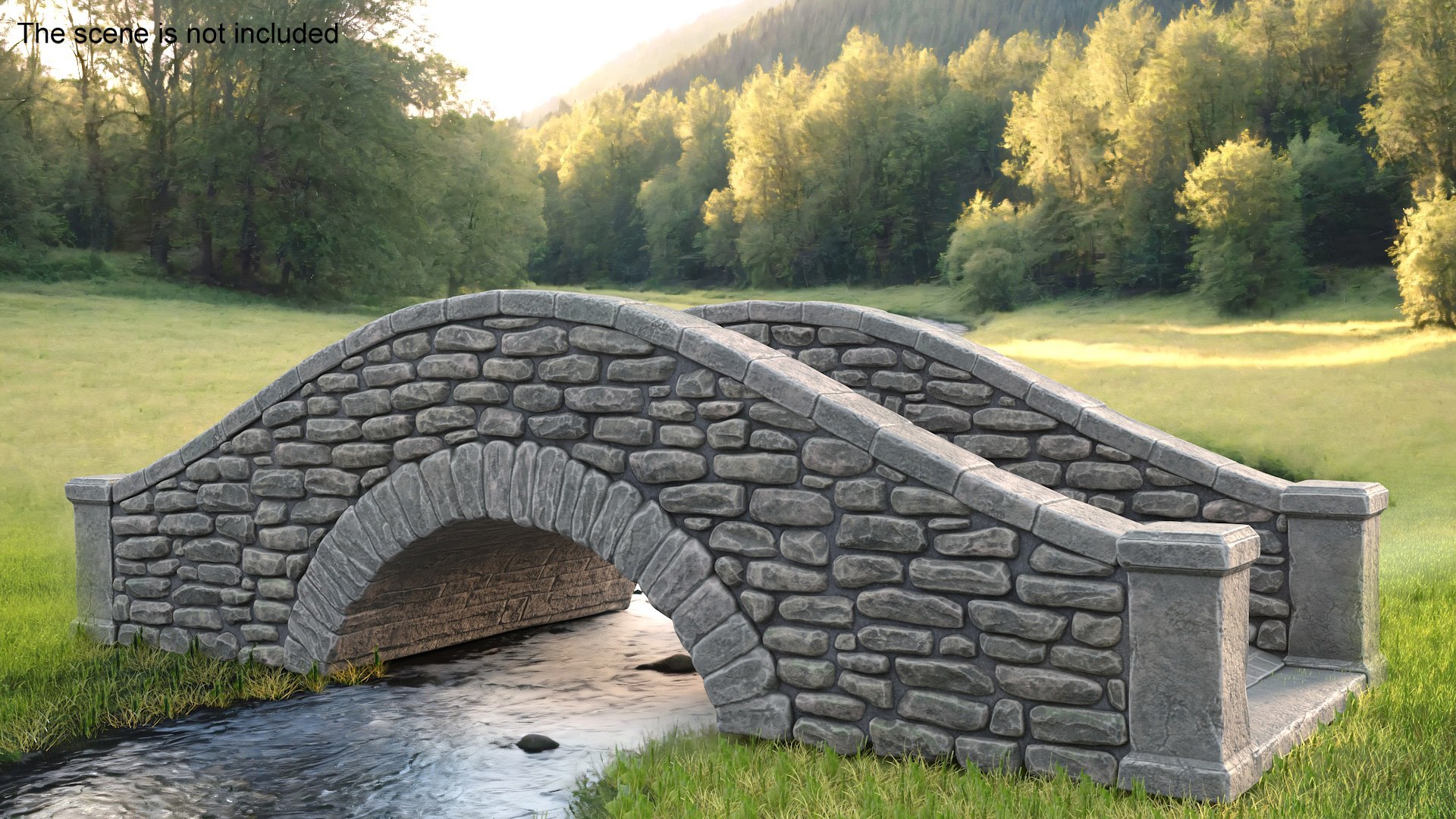 3D Stylized Stone Arch Bridge - TurboSquid 2268755