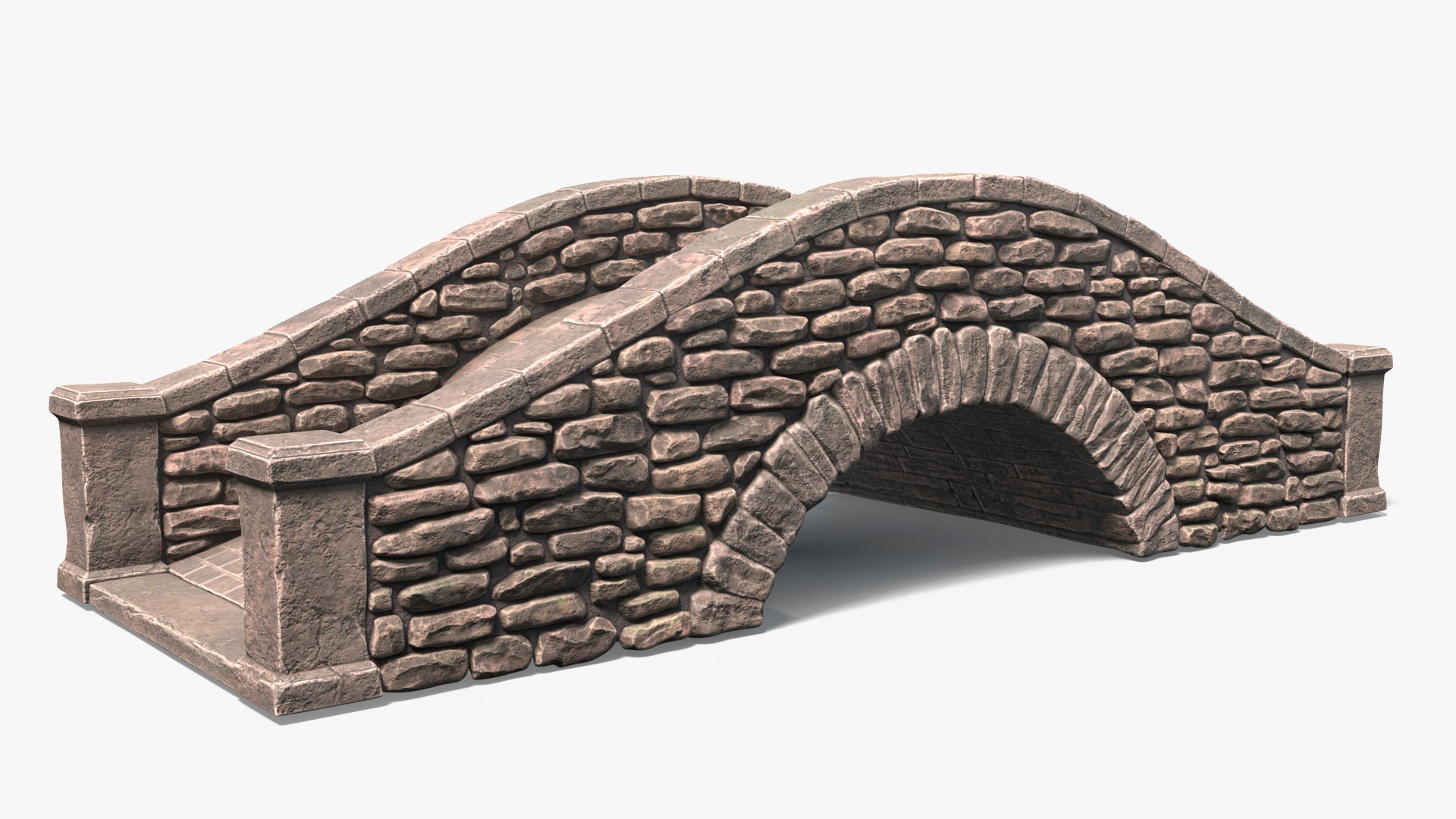 3D Stylized Stone Arch Bridge - TurboSquid 2268755