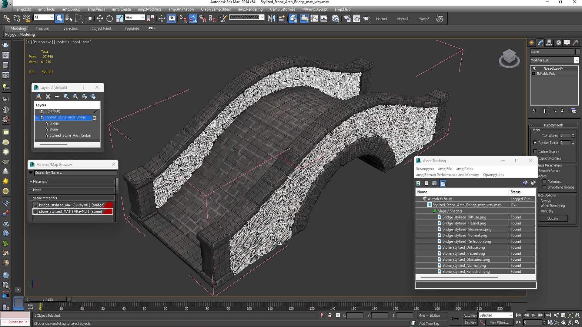 3D Stylized Stone Arch Bridge - TurboSquid 2268755