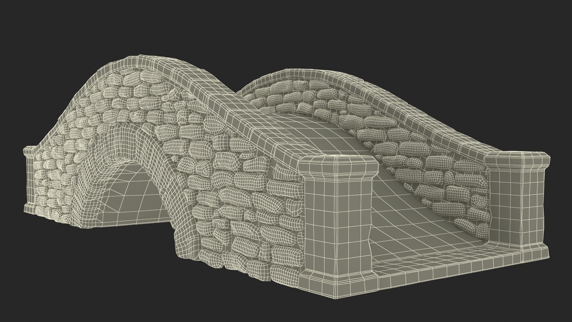 3D Stylized Stone Arch Bridge - TurboSquid 2268755