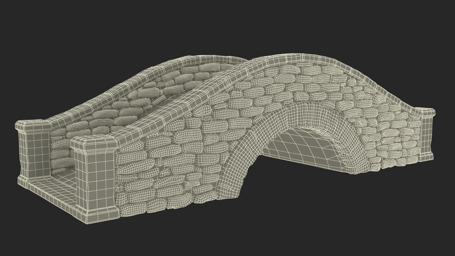3D Stylized Stone Arch Bridge - TurboSquid 2268755