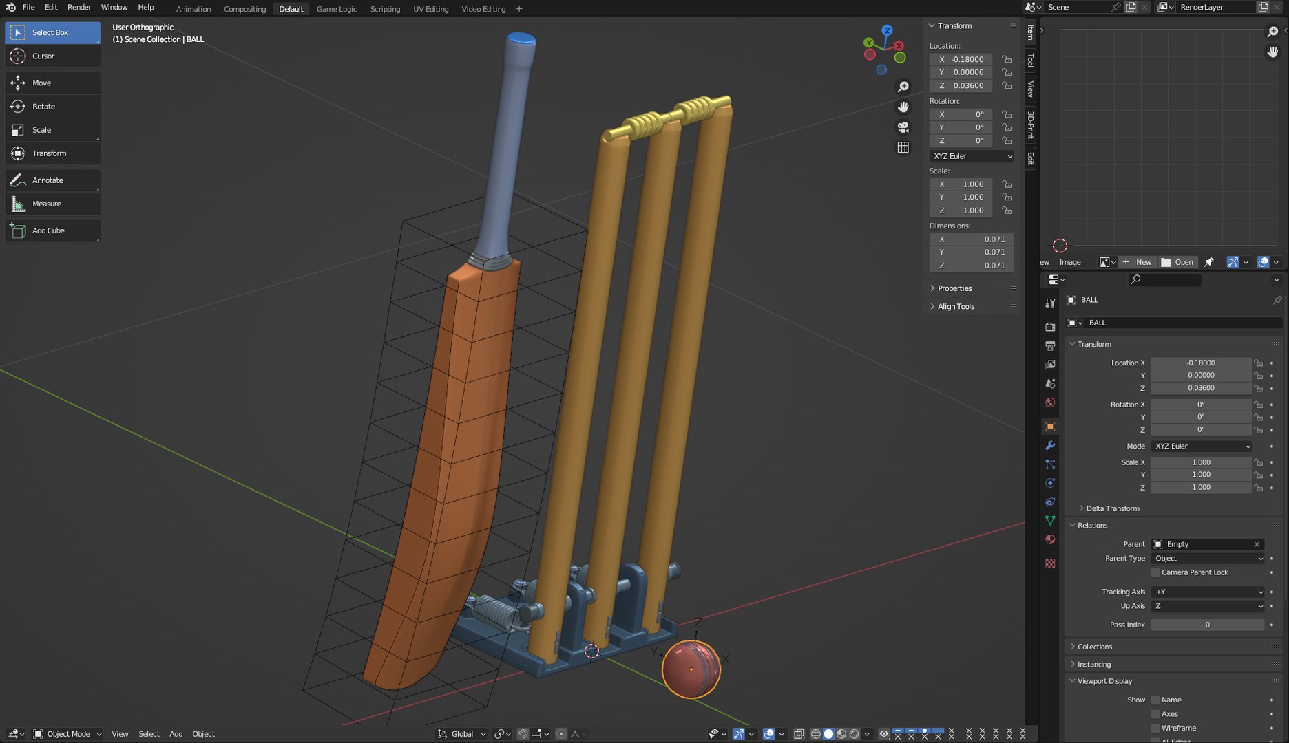 3D Cricket Set - TurboSquid 2255523
