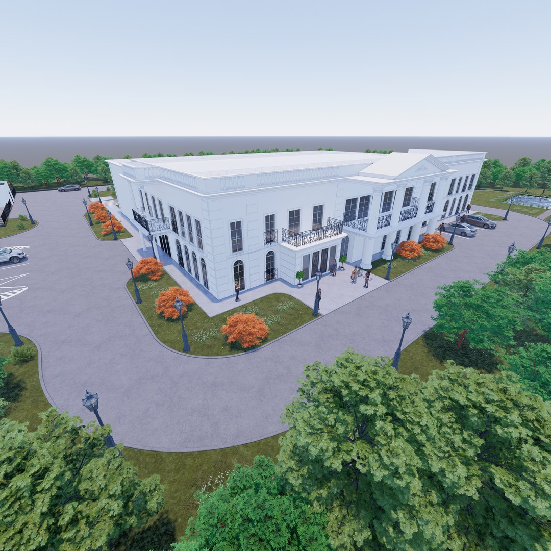 3D Courthouse Model - TurboSquid 1804543