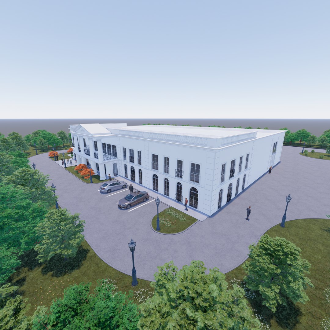 3D Courthouse Model - TurboSquid 1804543